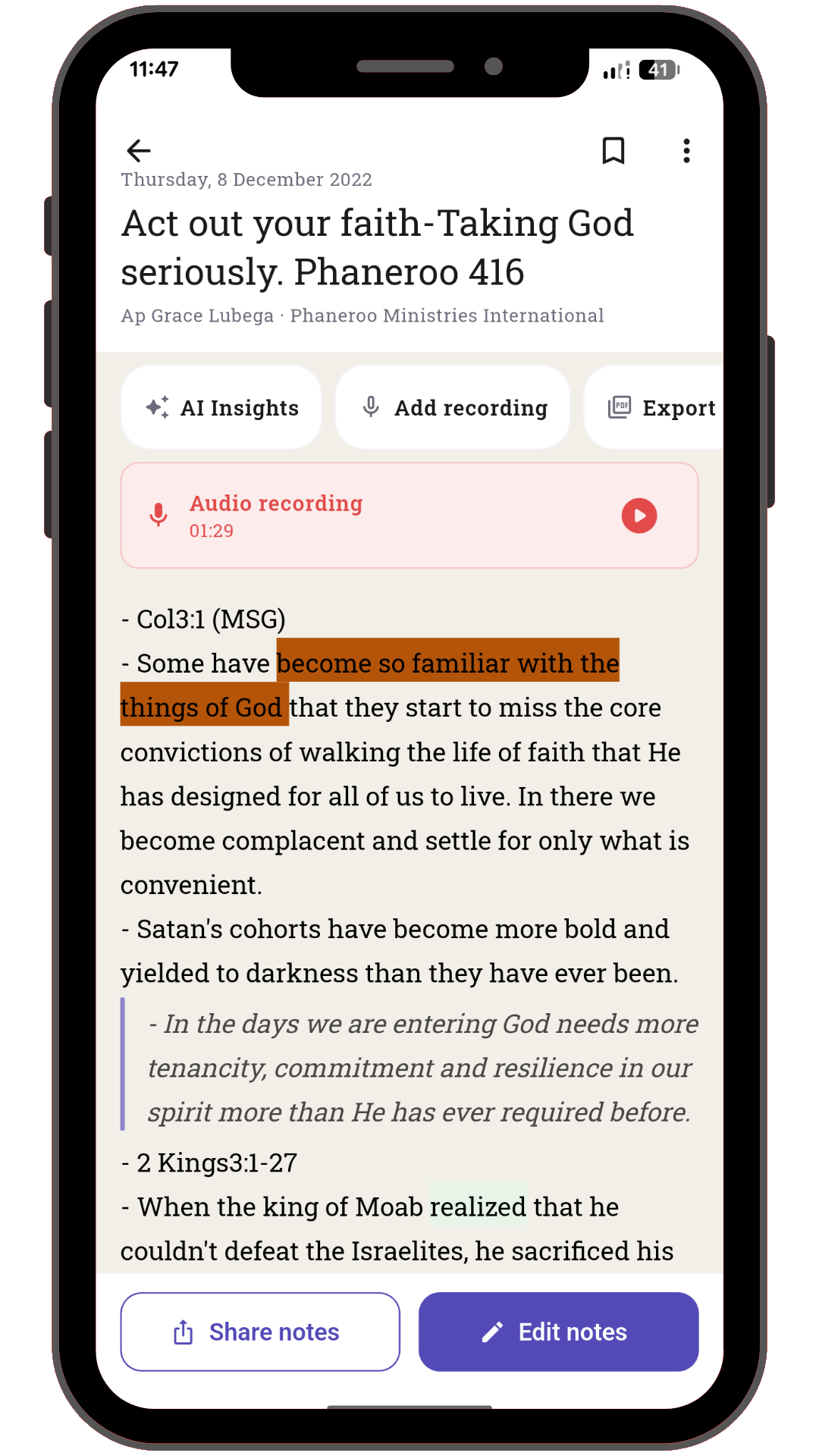AltarNotes — Capture. Review. Grow.